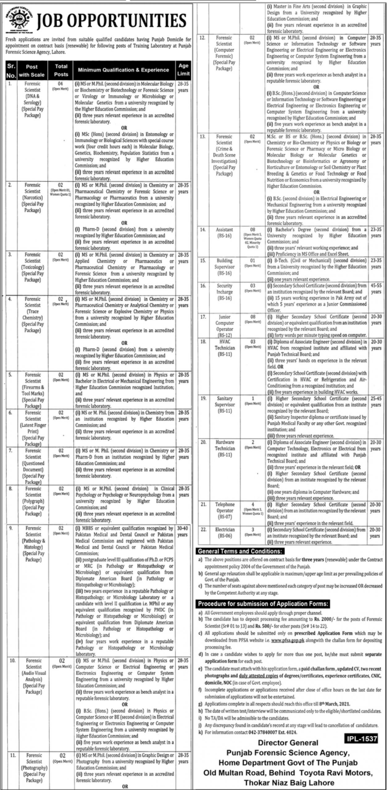 Latest PaperPk Jobs in Home Department Government of the Punjab