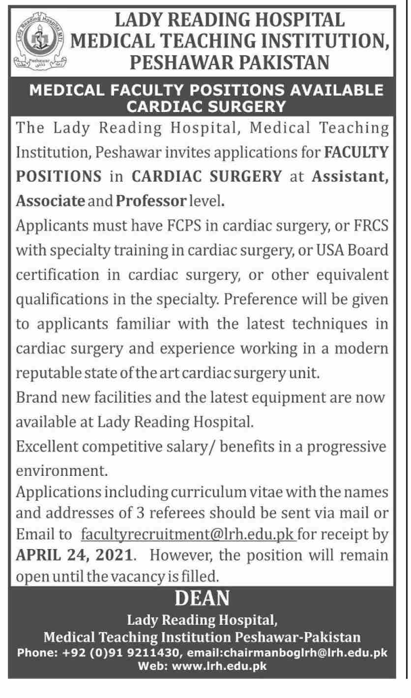 Latest PaperPk Jobs in Cardiac Surgery Department Medical Teaching ...