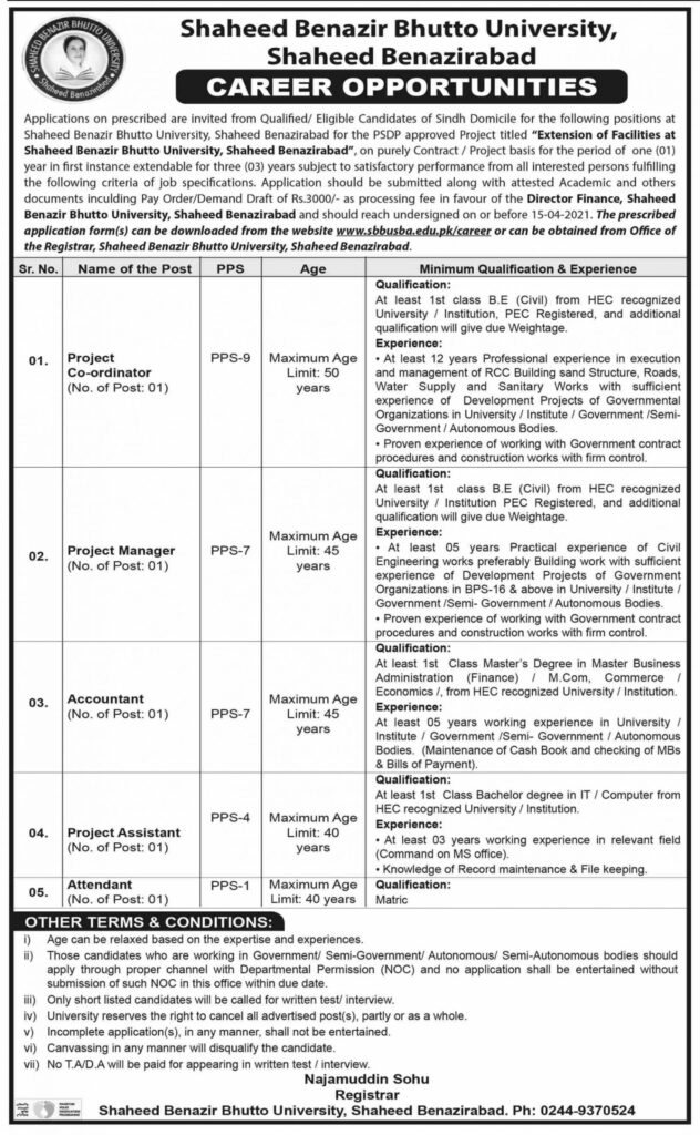 Latest PaperPk Jobs in Shaheed Benazir Bhutto University Shaheed ... Latest PaperPk Jobs in Shaheed Benazir Bhutto University Shaheed ...