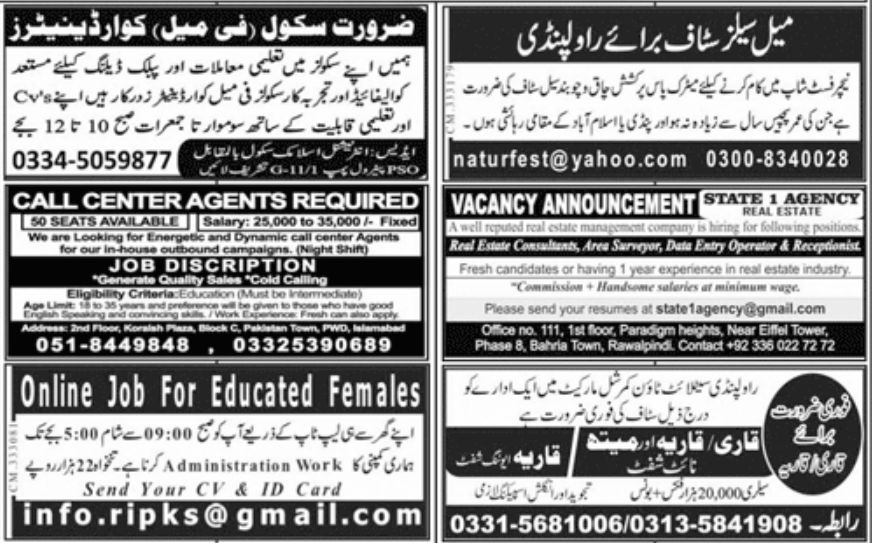 Latest PaperPk Jobs in Paper pk Newspaper Jobs 23 May 2021