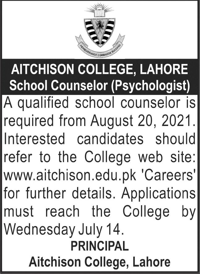 Latest PaperPk Jobs in Aitchison College Lahore