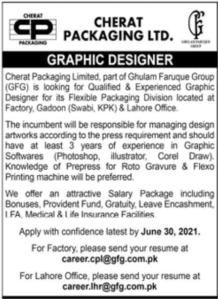 Latest PaperPk Jobs in Cherat Packaging Ltd