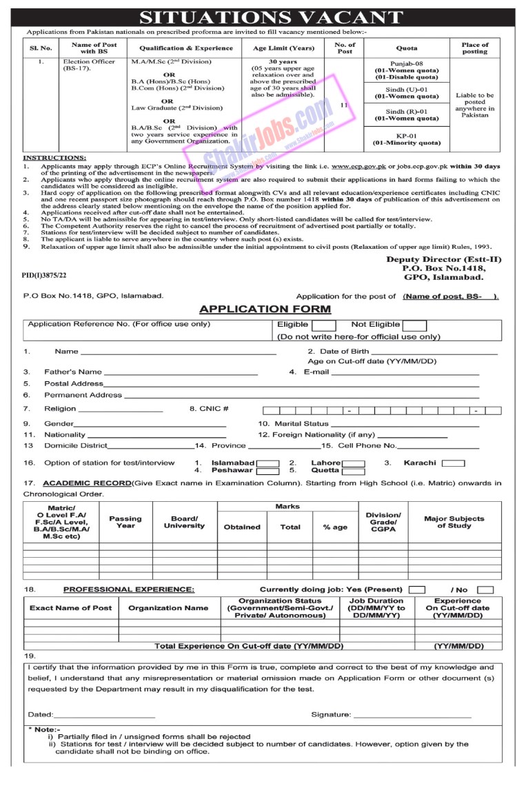 Election Officer Jobs 2023 Govt Jobs